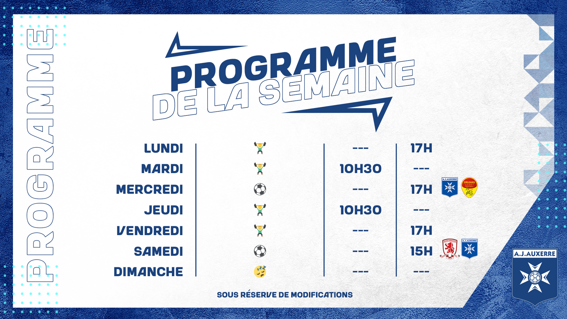 Le programme de la semaine du 24 au 30 juillet
