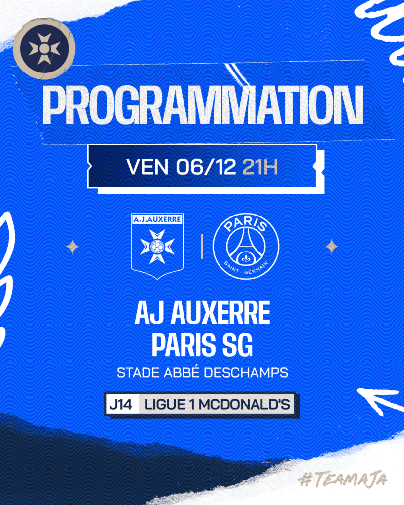 Découvrez le calendrier 2024-2025 de l’AJA