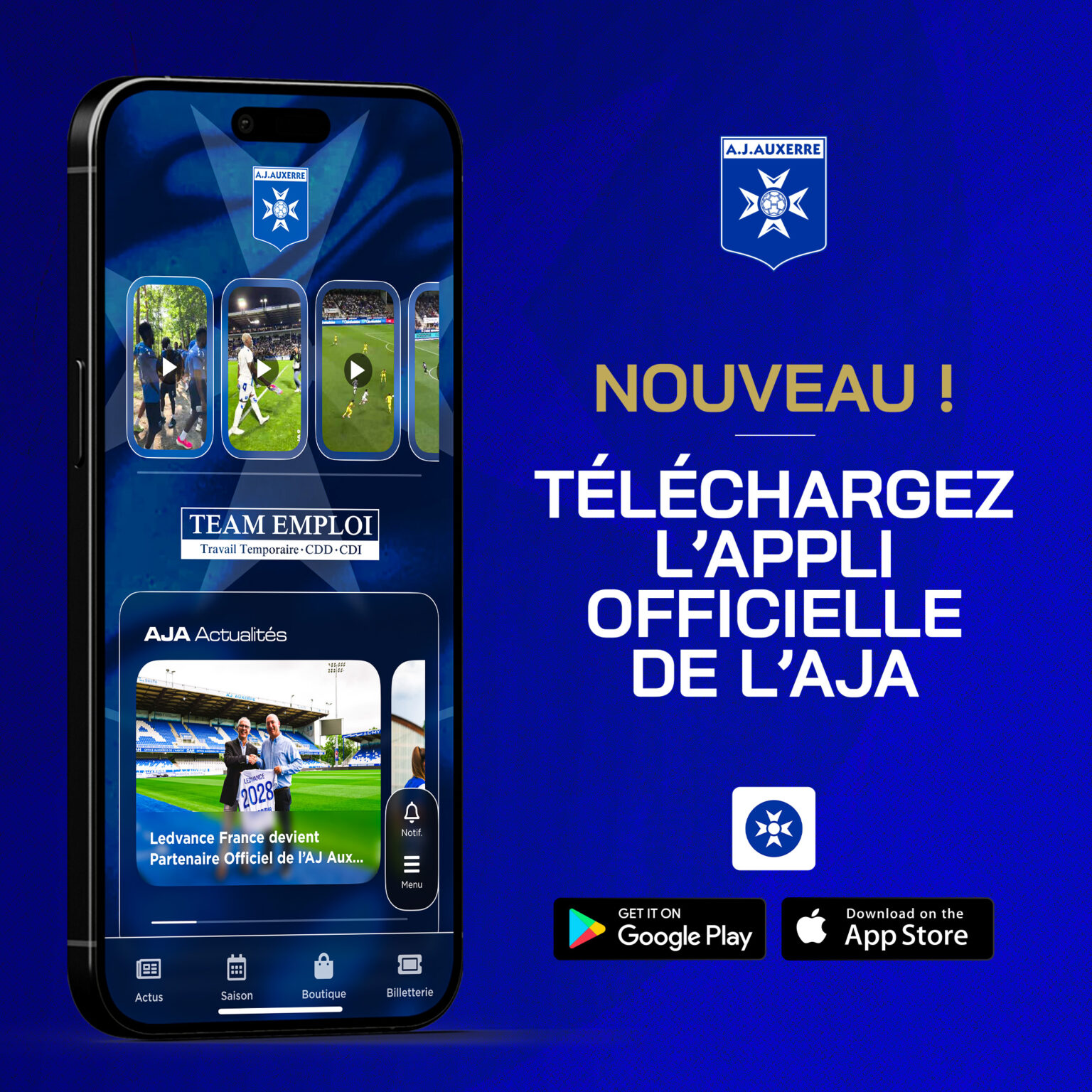 L'AJA et Macron dévoilent le maillot domicile 2025-2026